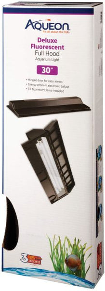 Aqueon Deluxe Fluorescent Full Hood Black – neighborlypets.com